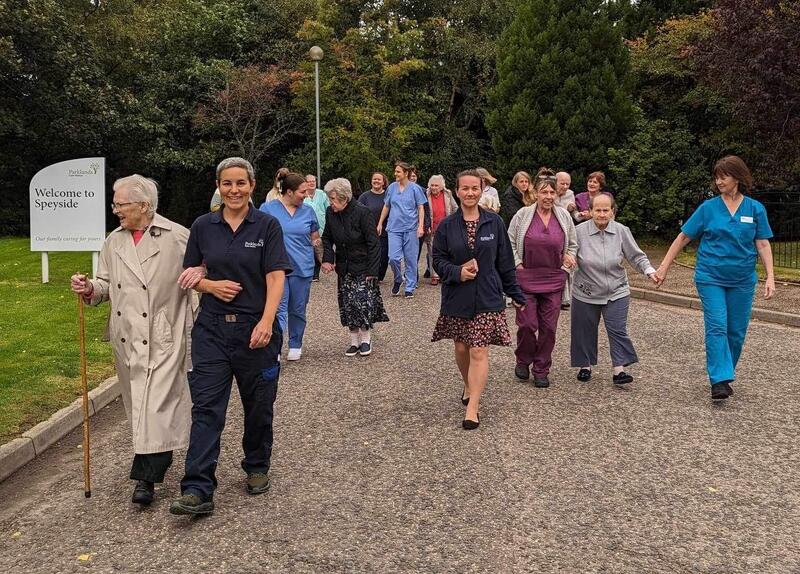 Care home residents take 'a walk in the Parklands' for charity ...